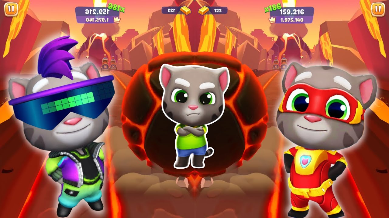 Talking Tom Time Rush (Cyber Tom) vs Talking Tom Hero Dash (Unlock ...