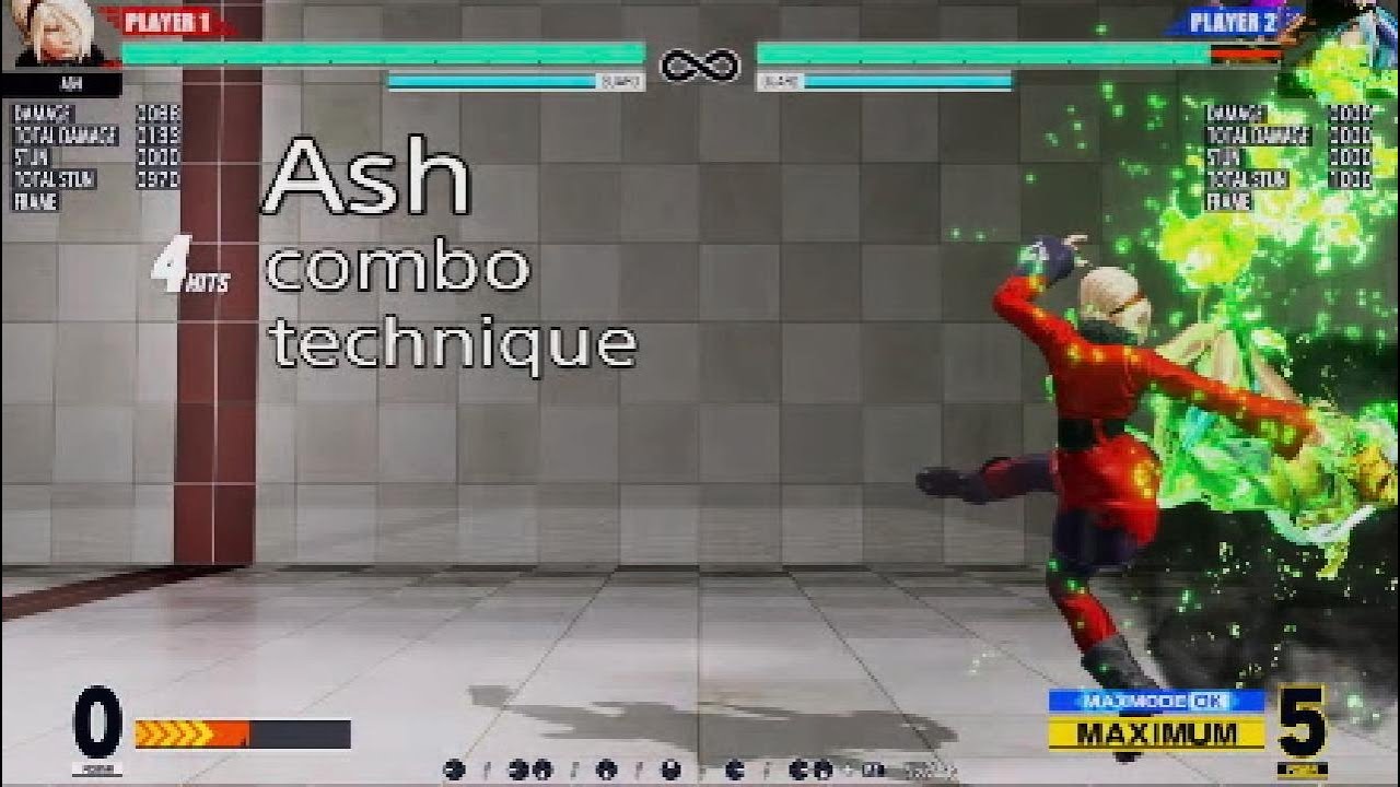 KOF15 Ash combo technique - YouTube