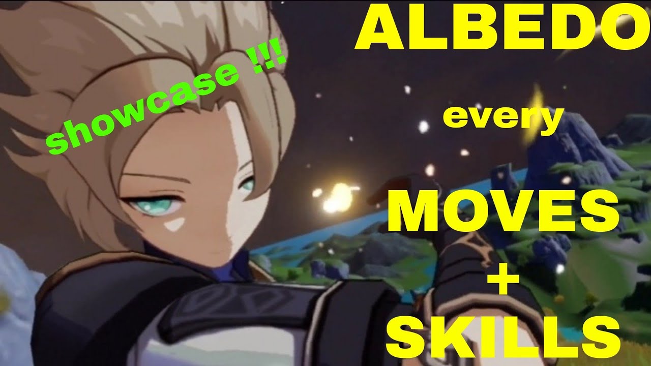 Albedo [ all moves + skills and many more ] - YouTube