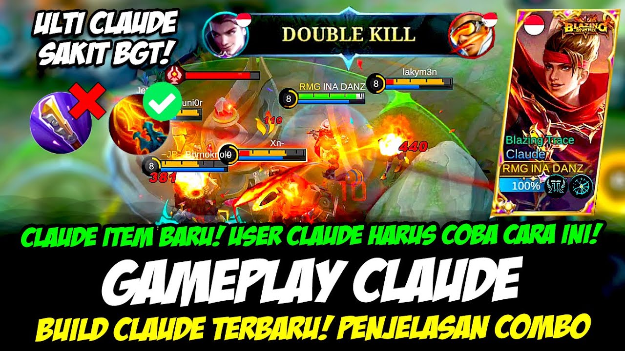 CLAUDE ITEM BARU EMBLEM CLAUDE & BUILD CLAUDE TERSAKIT 2023 TUTORIAL & GAMEPLAY CLAUDE TERBARU ...