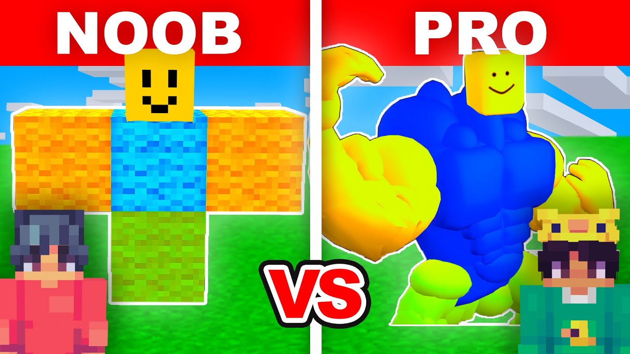 Minecraft NOOB vs PRO: ROBLOX NOOB Build Challenge! - YouTube