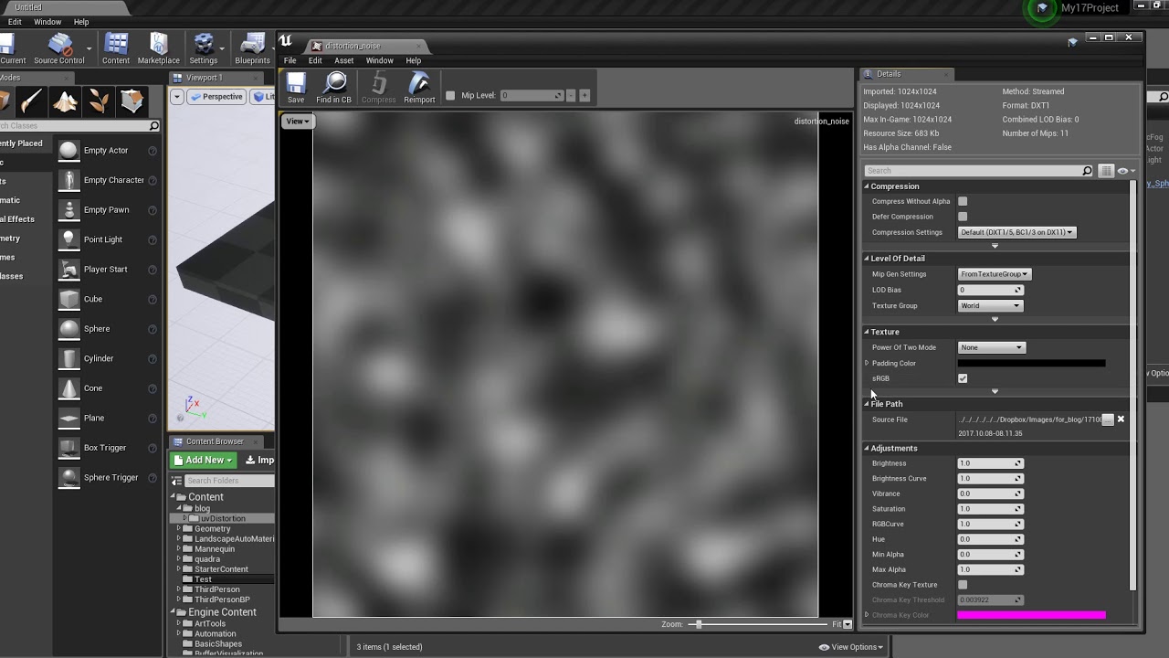 [UE4] set texture to linear color - YouTube