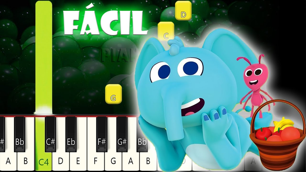 Fui al Mercado | Piano Tutorial FÁCIL | Cover | Karaoke - YouTube