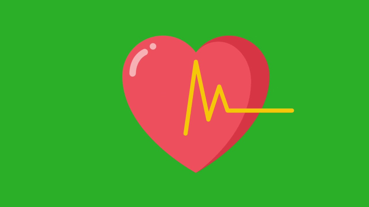 Heartbeat Green Screen Effect Animation - YouTube