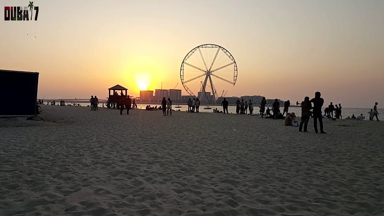 Dubai JBR - Jumeirah Beach Residence Perfect Sunset View 2018 HD - YouTube