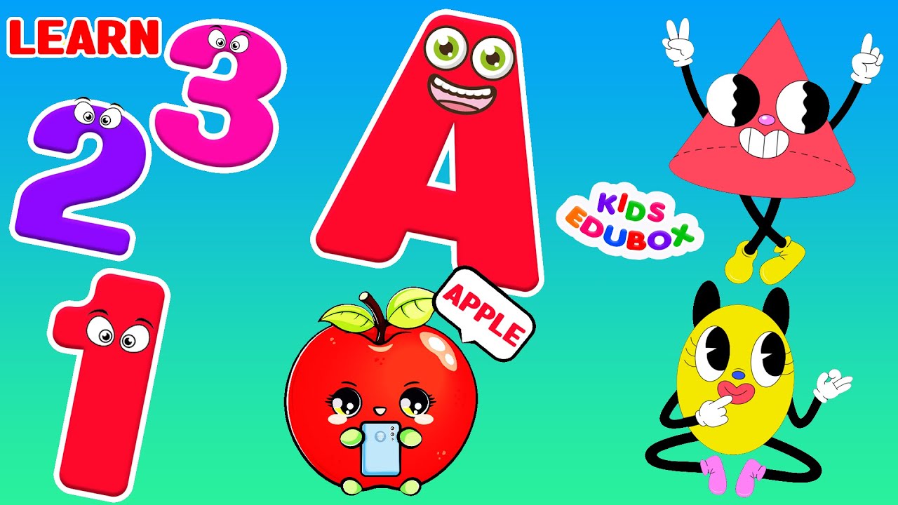 ABC, 123 & Shapes Learning Videos For Preschool | ABC And One Two Three ...