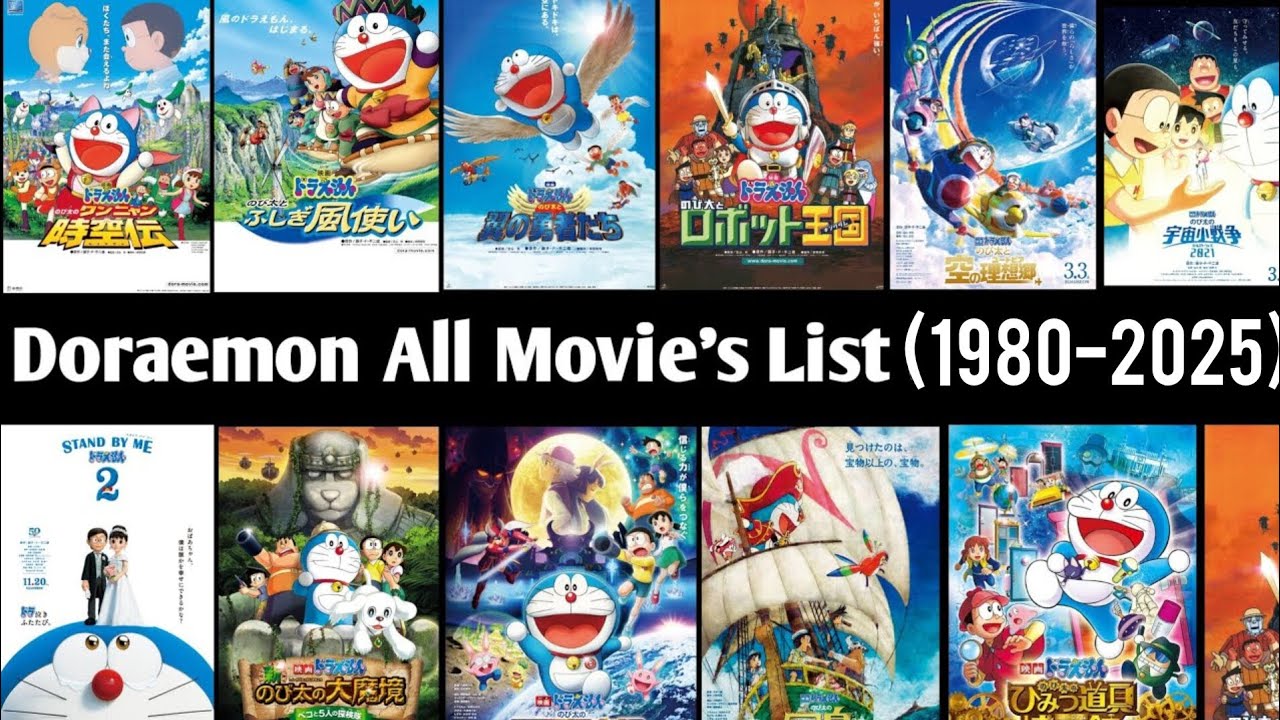 Doraemon All Movies List 1980 to 2025 | Doraemon all movies 2025 ...