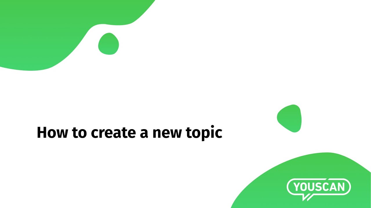 How to create a new topic - YouTube