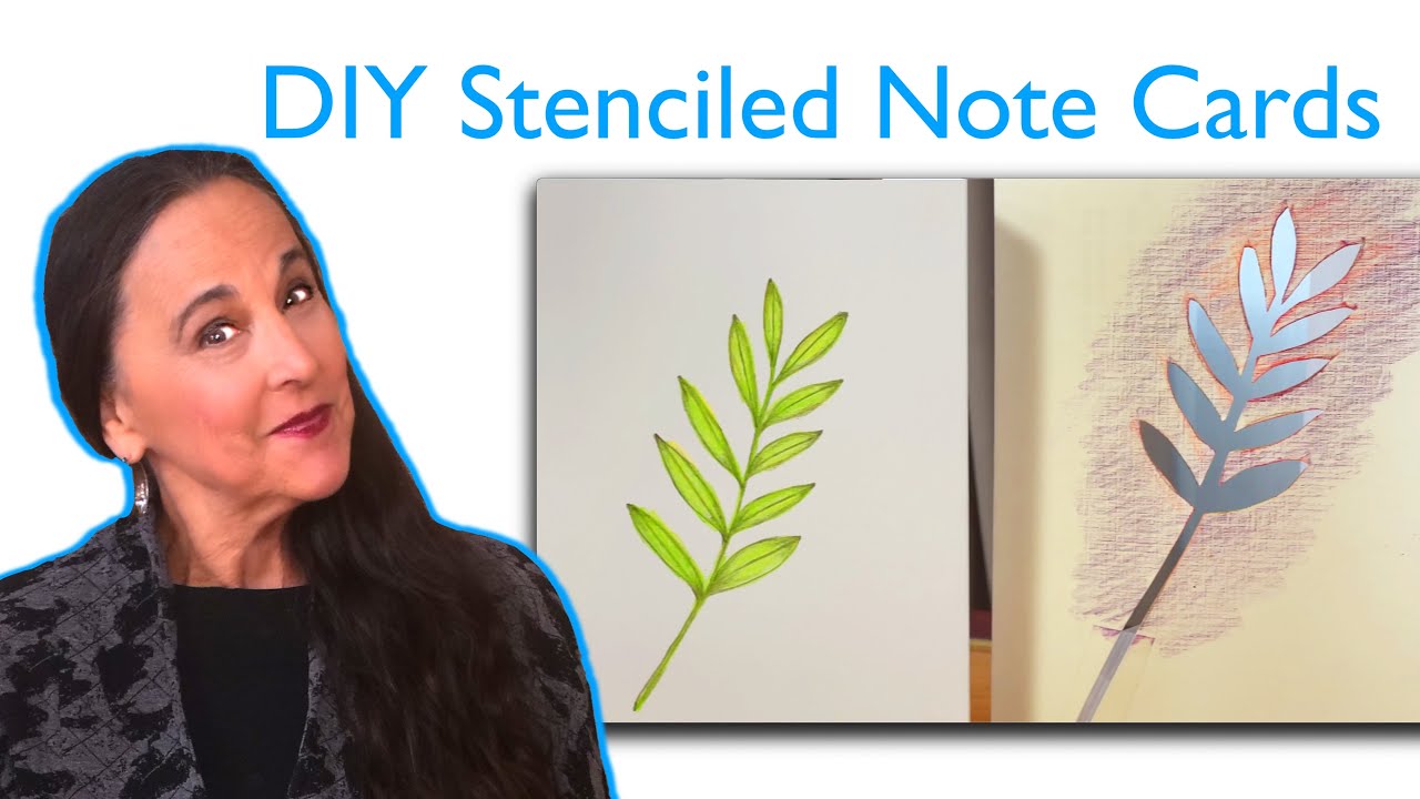 How To Stencil on Note Cards – DIY Notecards – Stenciling Made Simple ...