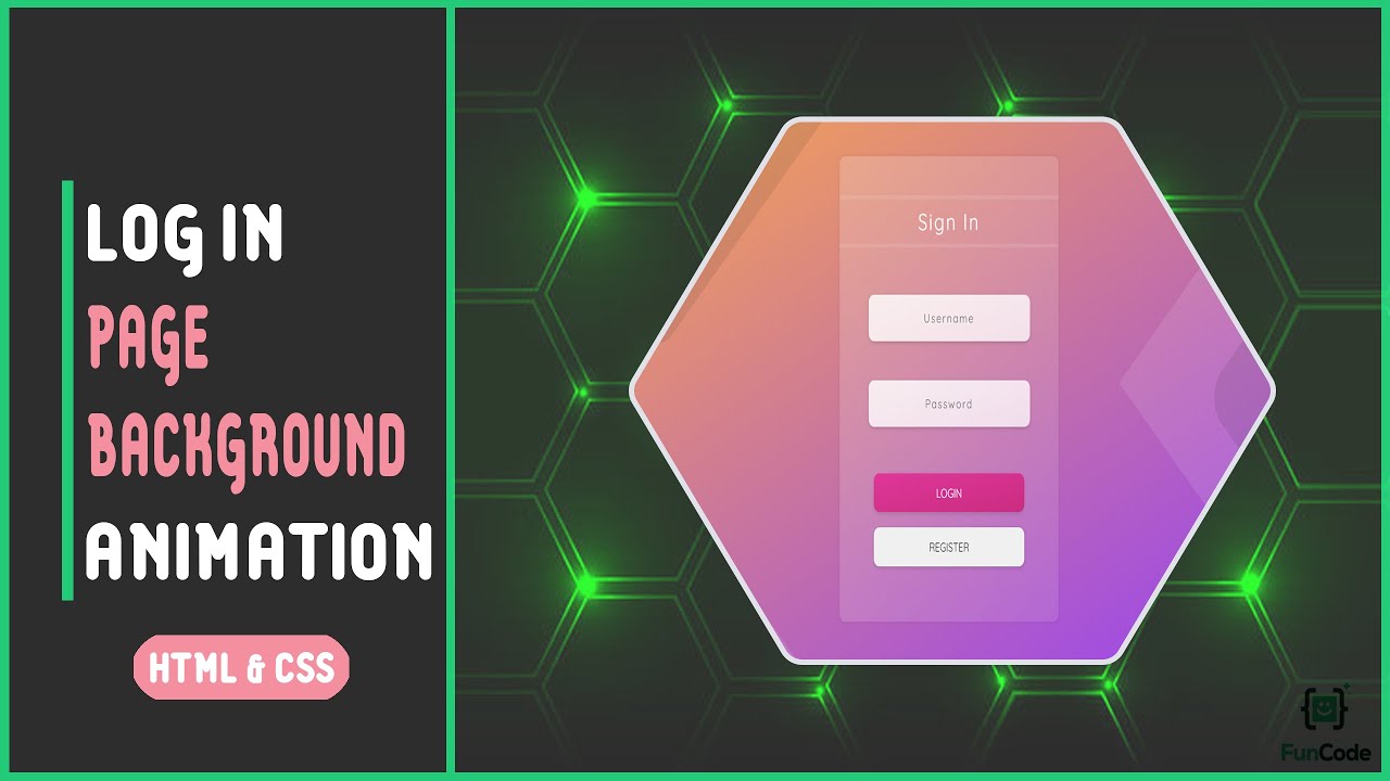 Abstract Login Page w Background Animation - YouTube
