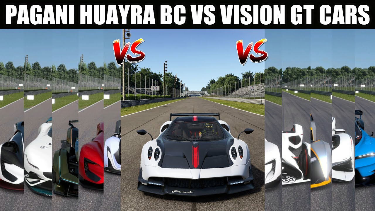 Pagani Huayra BC VS Gran Turismo 7 Vision GT Cars Drag Races - YouTube