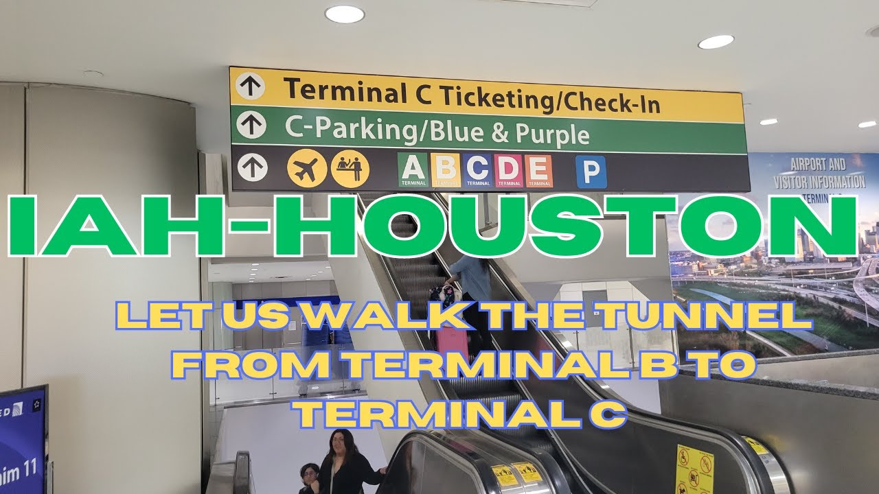 Walk Tour: Houston IAH Bush International Airport From Term. B To Term ...