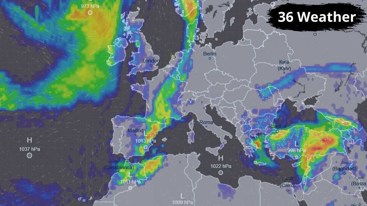 Europe Weather | March 23 , 2025 - ECMWF Model , Precipitation ( Rain ...