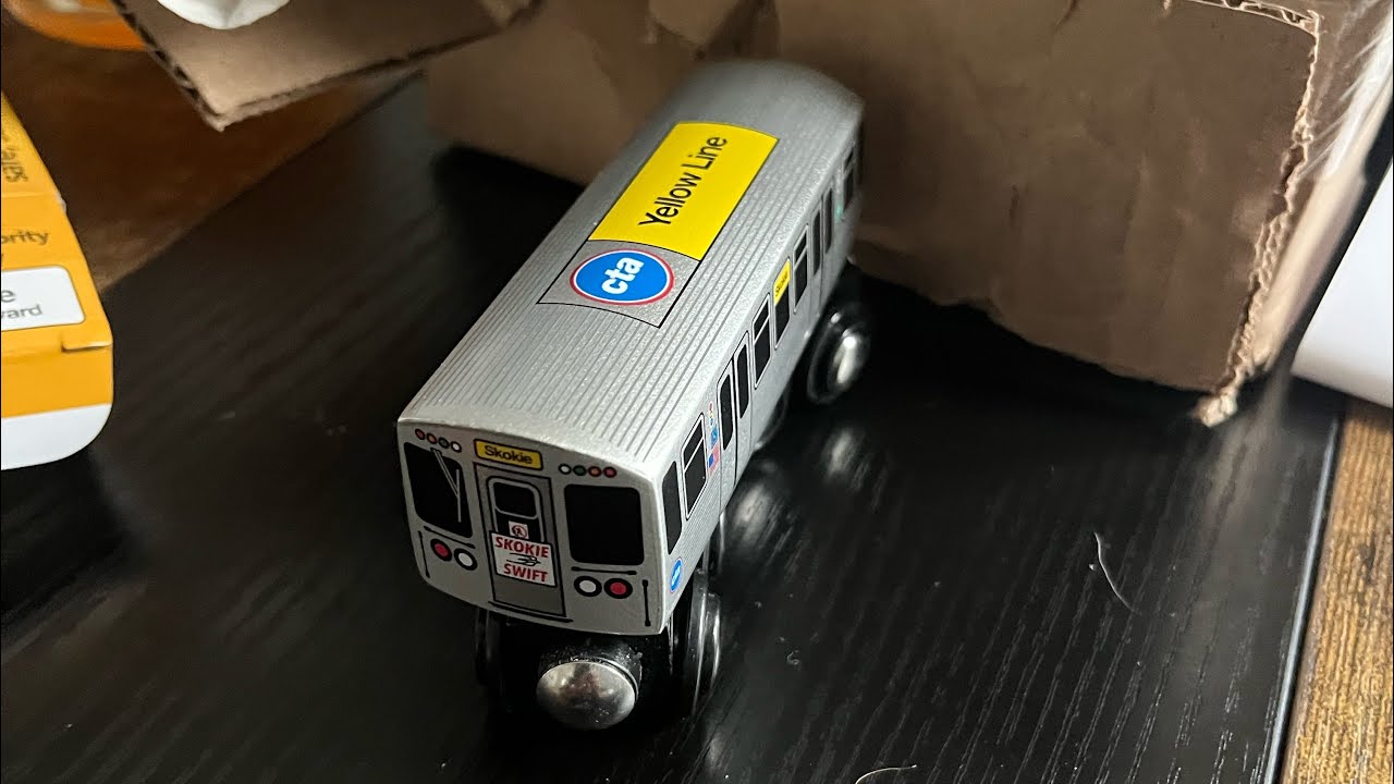 CTA yellow line Wooden train by Munipals Review! - YouTube