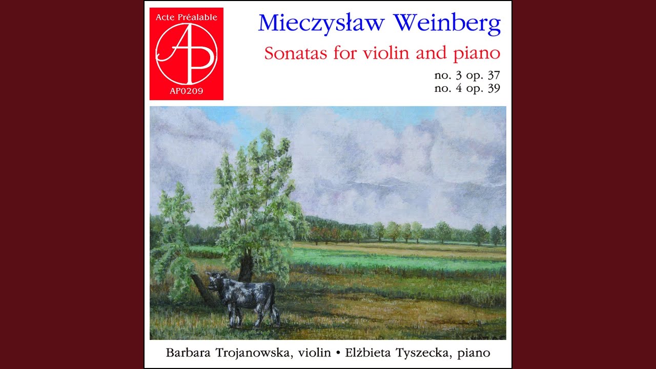 Sonata for Violin and Piano No. 4, Op. 39: No. 3, Adagio tenuto molto ...