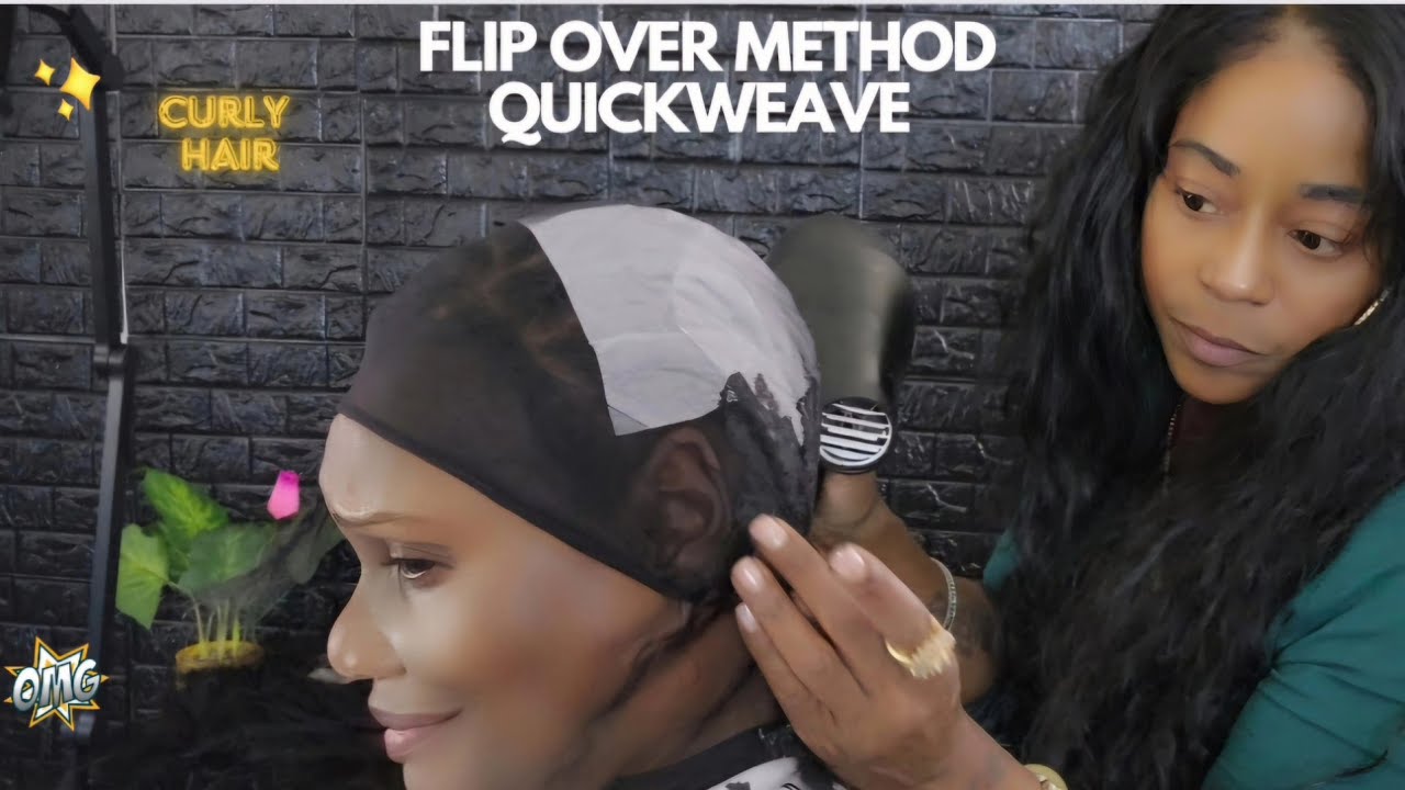 SHE WANTS A LEAVEOUT THIS TIME... FLIP OVER METHOD DEEPWAVE CURLY HAIR ...