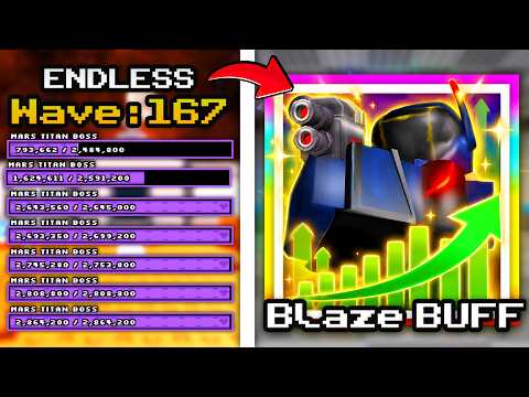 DEVS BUFFED BLAZE and made ENDLESS actually ENDLESS In Noob Tower Defense..