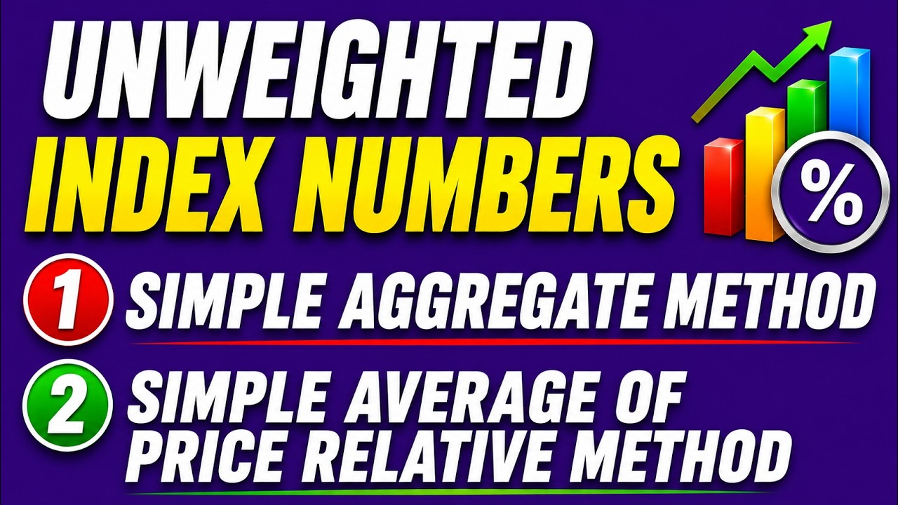 Unweighted Index Numbers Explained- Index Number, Business Statistics ...