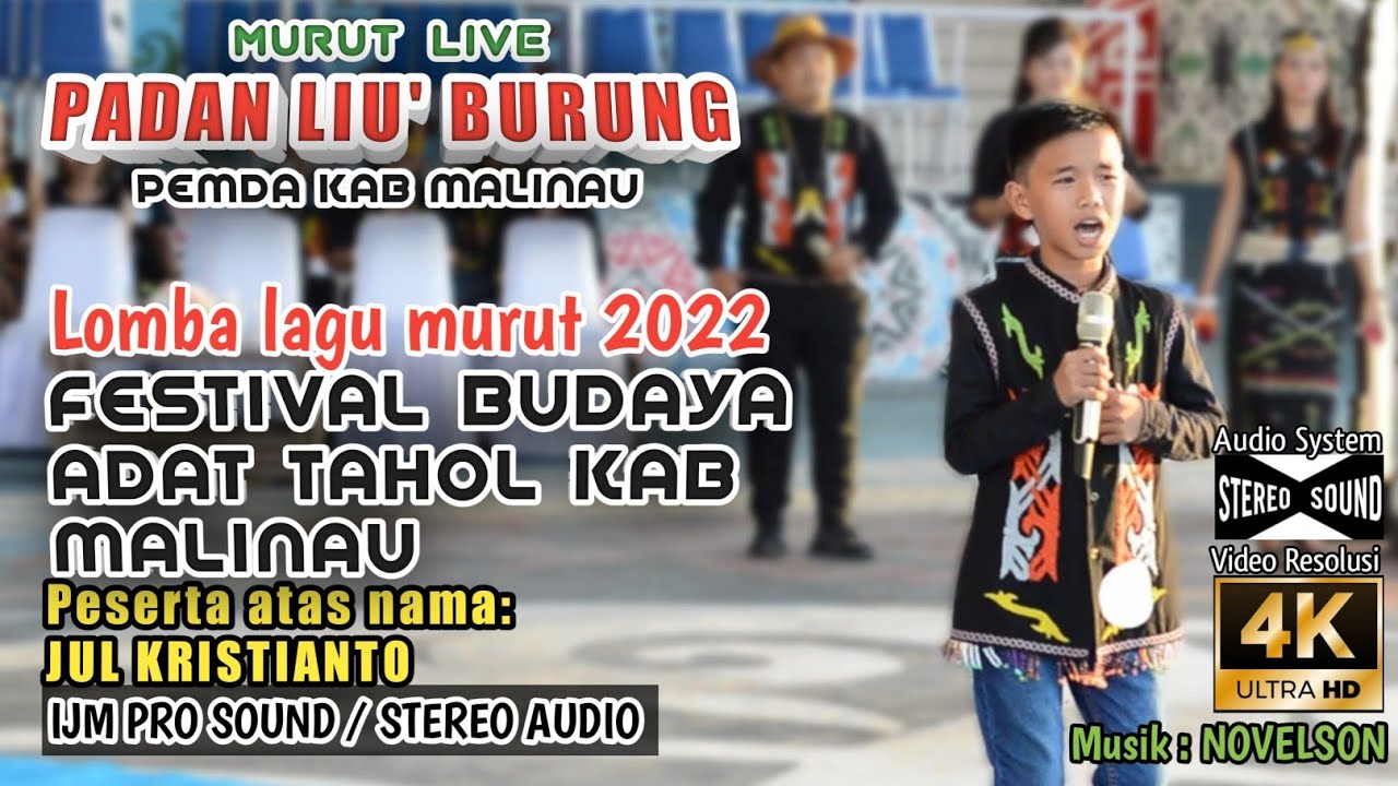 LAGU MURUT DAYAK KALIMANTAN BORNEO / LOMBA LAGU MURUT FESTIVAL BUDAYA ...