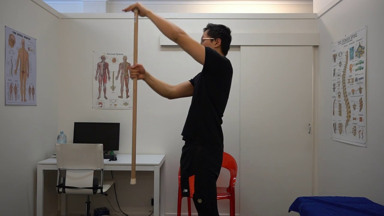 Passive shoulder flexion to improve shoulder mobility & stiffness - YouTube