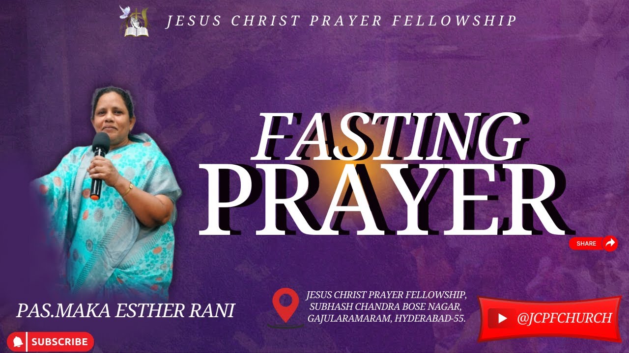 Fasting Prayer Live || Pas. Maka Esther Rani || 08-02-2025 - YouTube