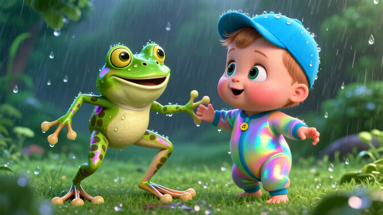 Rain Dance With Frog and Baby ☔🐸👶 | Learn Colors and Fun for Kids ...