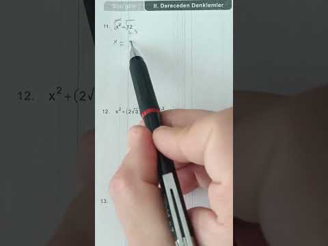 Antrenmanlarla matematik 1 son gün 2.dereceden denklemler 1.antrenman