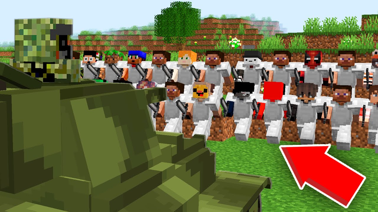 PARTICIPÉ en la MAYOR GUERRA ⚔️ de TANQUES en MINECRAFT - YouTube