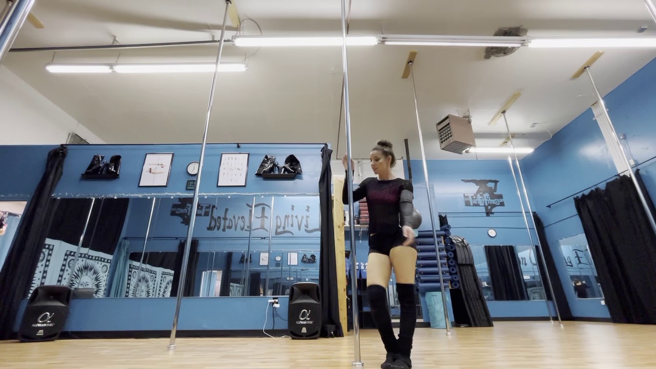 Pole Sit Lean Out, Pole Scissor Sit and Passé Pole Sit Variation - YouTube