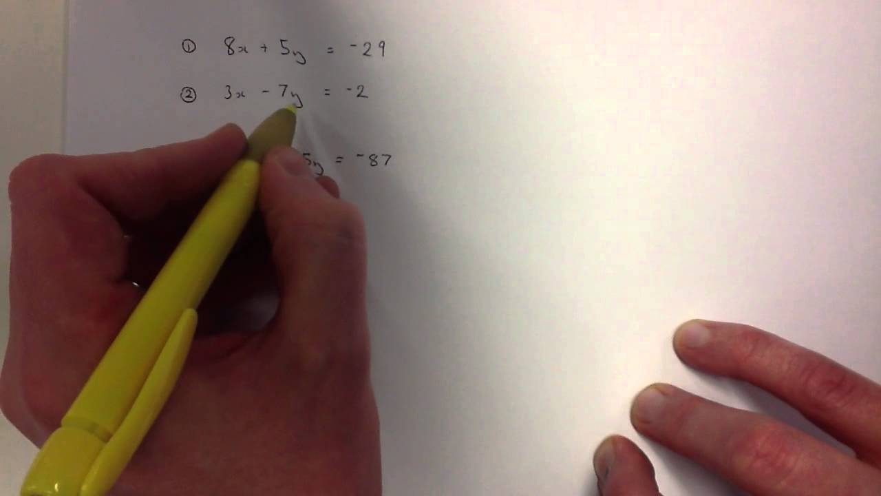 Sim equations elimination - YouTube