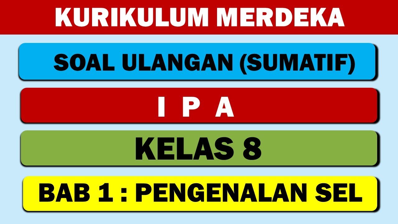 SOAL ULANGAN-SUMATIF IPA KELAS 8 BAB 1 SEMESTER 1 KURIKULUM MERDEKA - YouTube