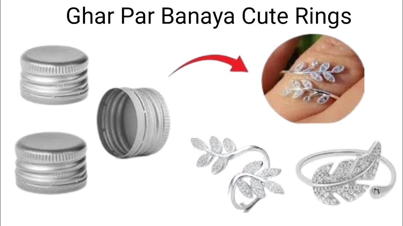 DIY Homemade cute love rings/how to make rings at home/easy ring making ...