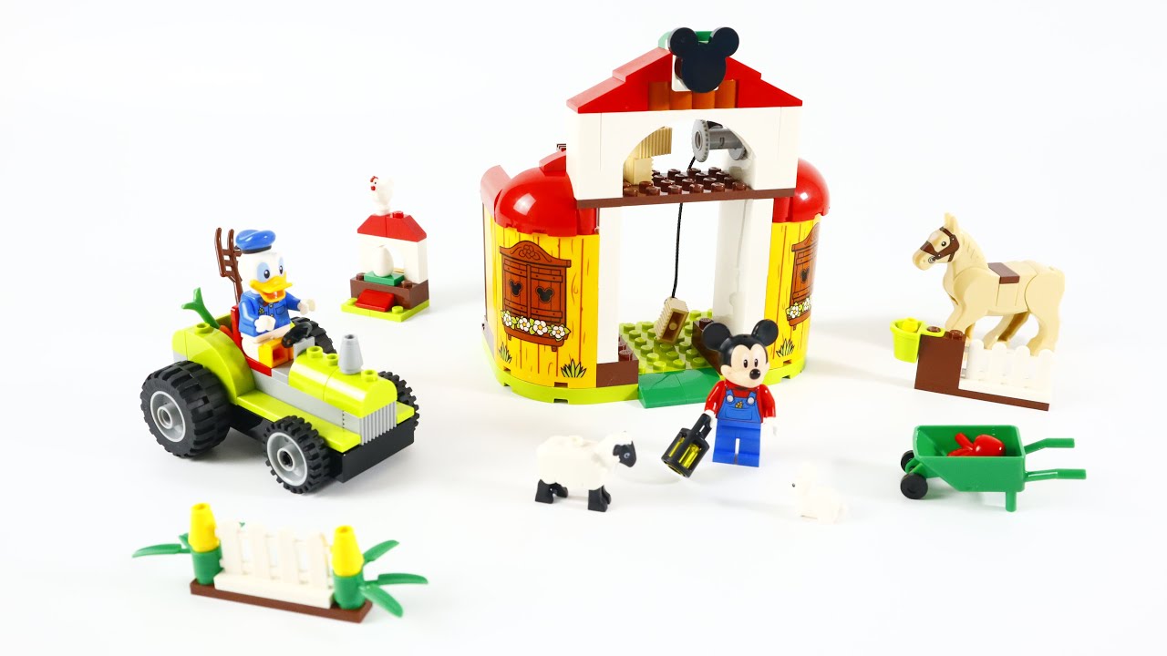 LEGO Disney 10775 Mickey Mouse & Donald Duck's Farm Speed Build - YouTube