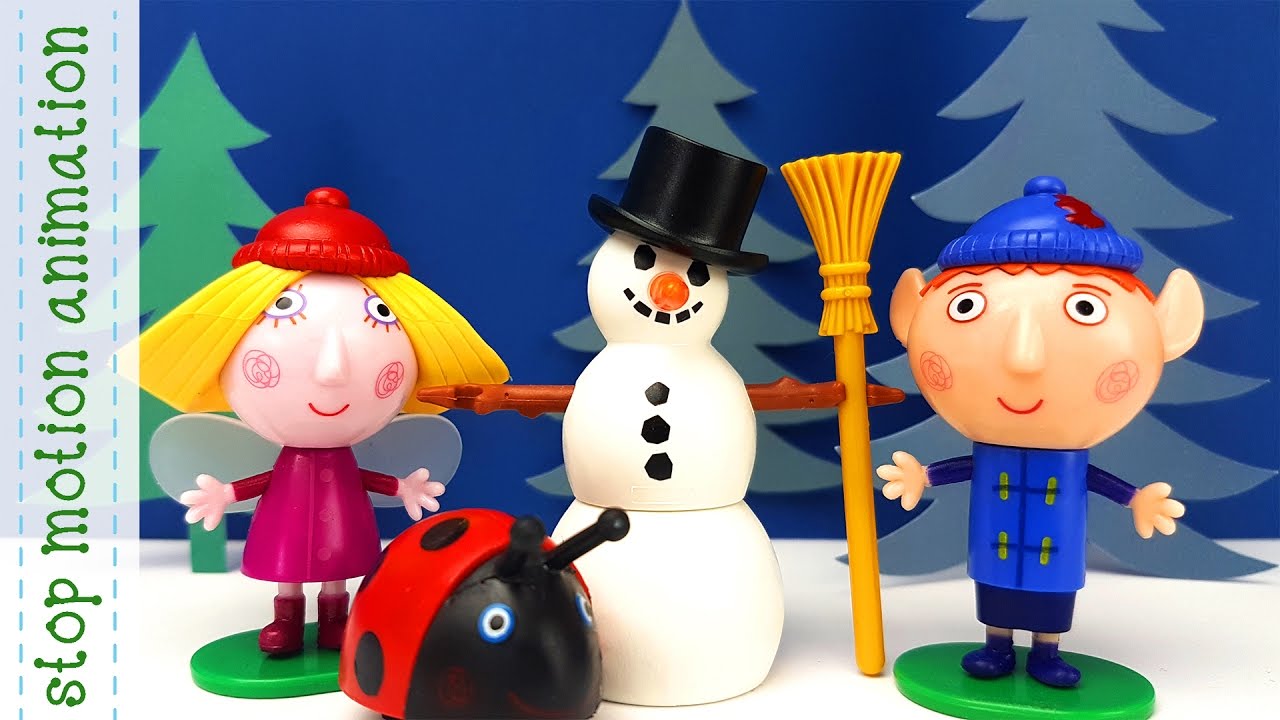 Ben & Holly Makes a Snowman stop motion animation all new 2017 - YouTube