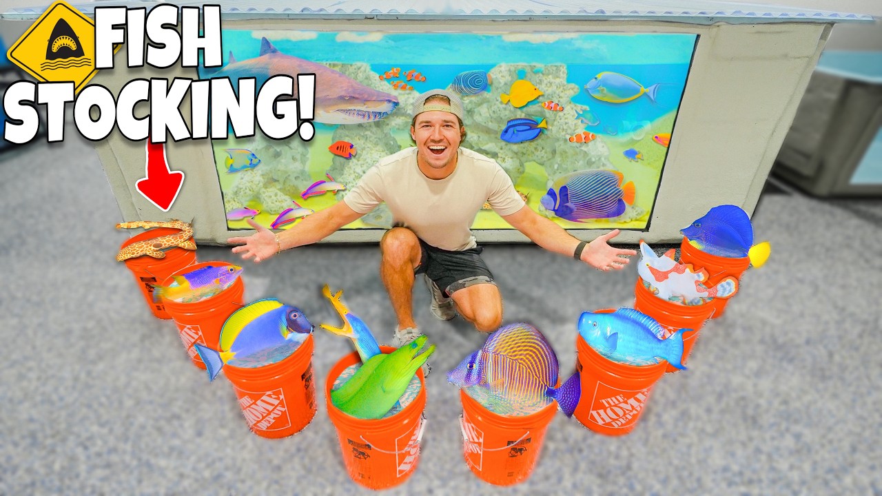Transferring ALL MY EXOTIC FISH To New SALTWATER PONDS & AQUARIUMS At ...