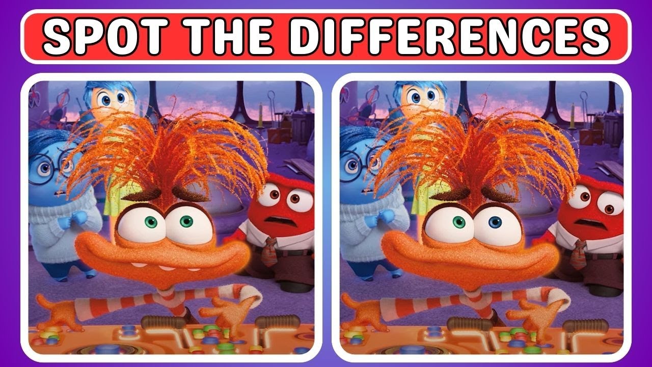 Spot the Differences INSIDE OUT 2 Movie Quiz 😁😭😱🤢😡Personality Quiz ...