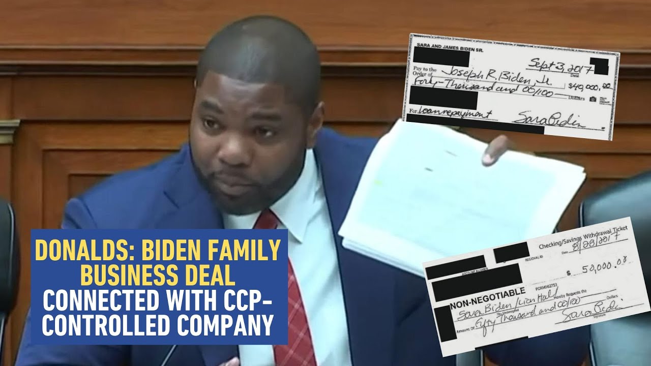 Rep: Paper Trail Allegedly Connects Biden Family Business Dealings to ...