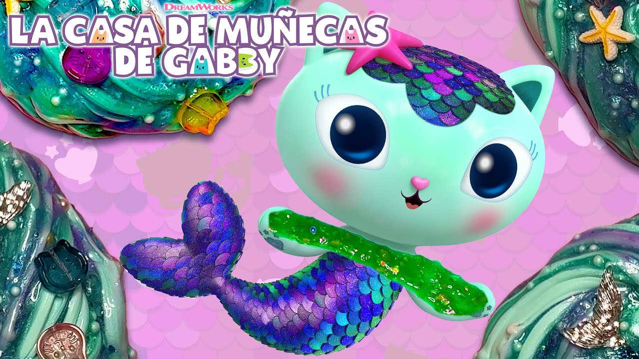 Hagamos SLIME de sirena con Gatirena | LA CASA DE MUÑECAS DE GABBY ...