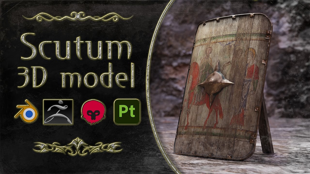 Scutum shield 3D model - YouTube