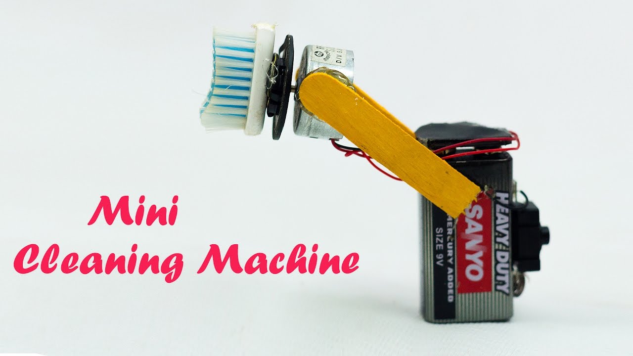 How To Make a Mini Electric Cleaning Machine - YouTube
