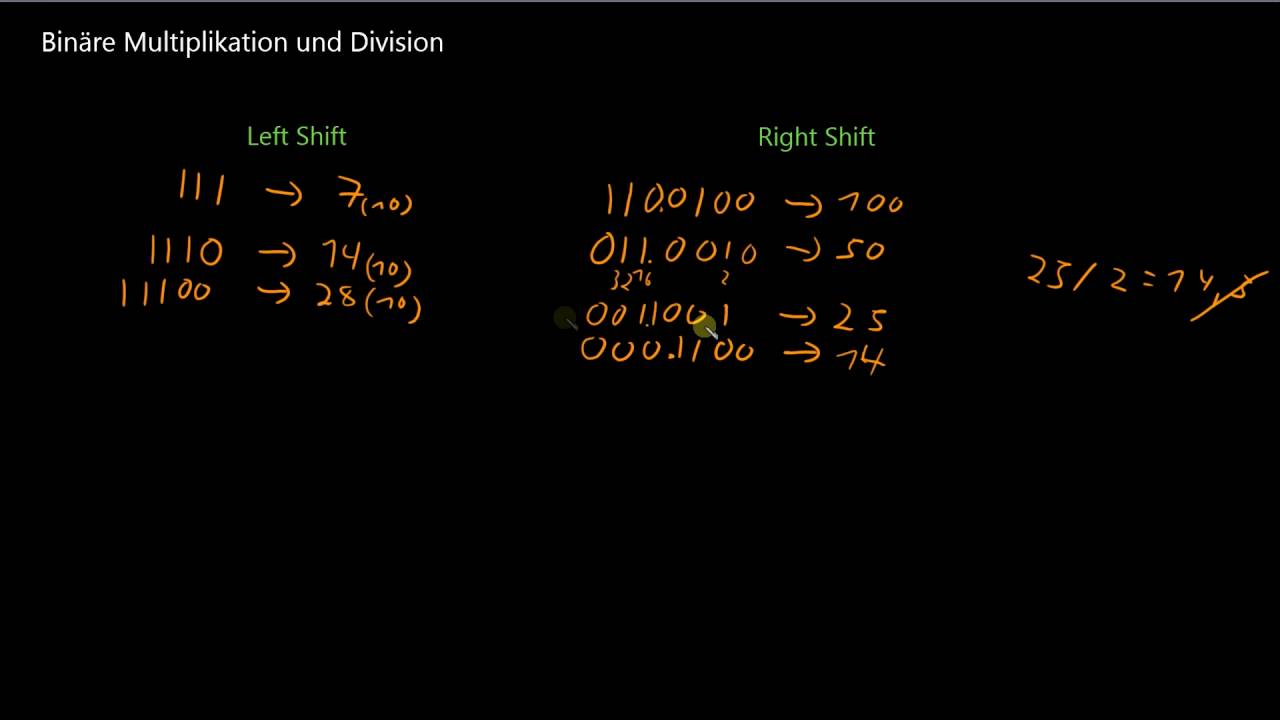 Grundlagen Informatik - 18: Logische Verschiebung / SHIFT Befehle ...