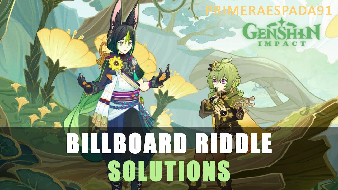 Genshin Impact: Billboard Riddle Solutions - YouTube
