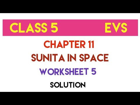 EVS | Looking Around | Sunita in space | class 5 | worksheet 5| chapter ...