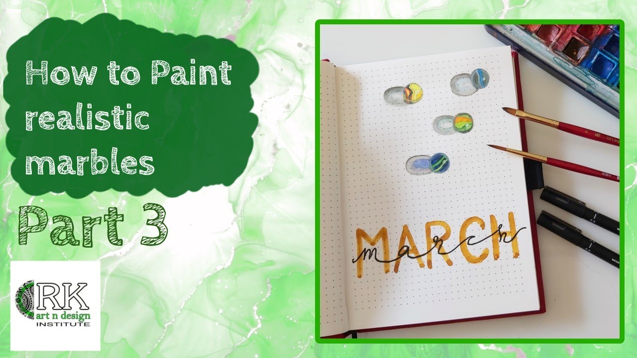 How to paint realistic marbles - Part 3 - YouTube