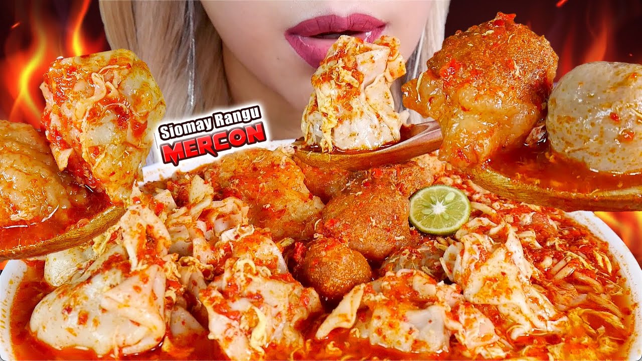 Pedas Panasπ₯΅βΌοΈ Asmr Siomay Tulang Rangu Kuah Sambal Merconπ₯ Spicy