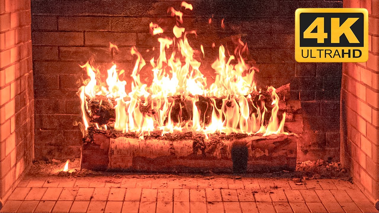 🔥 FIREPLACE 4K Ultra HD 2 HOURS 30 Minutes - Cozy Fireplace Burning ...