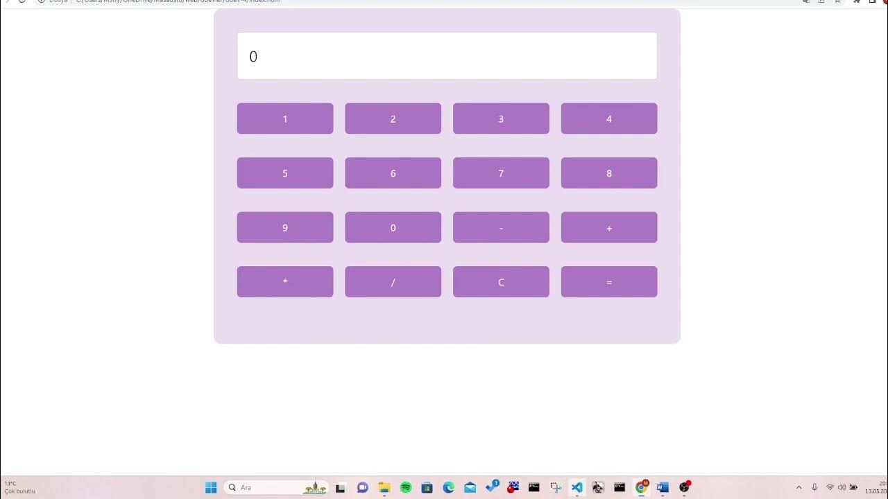 HTML-CSS-Bootstrap-JavaScript basit hesap makinesi tasarımı - YouTube
