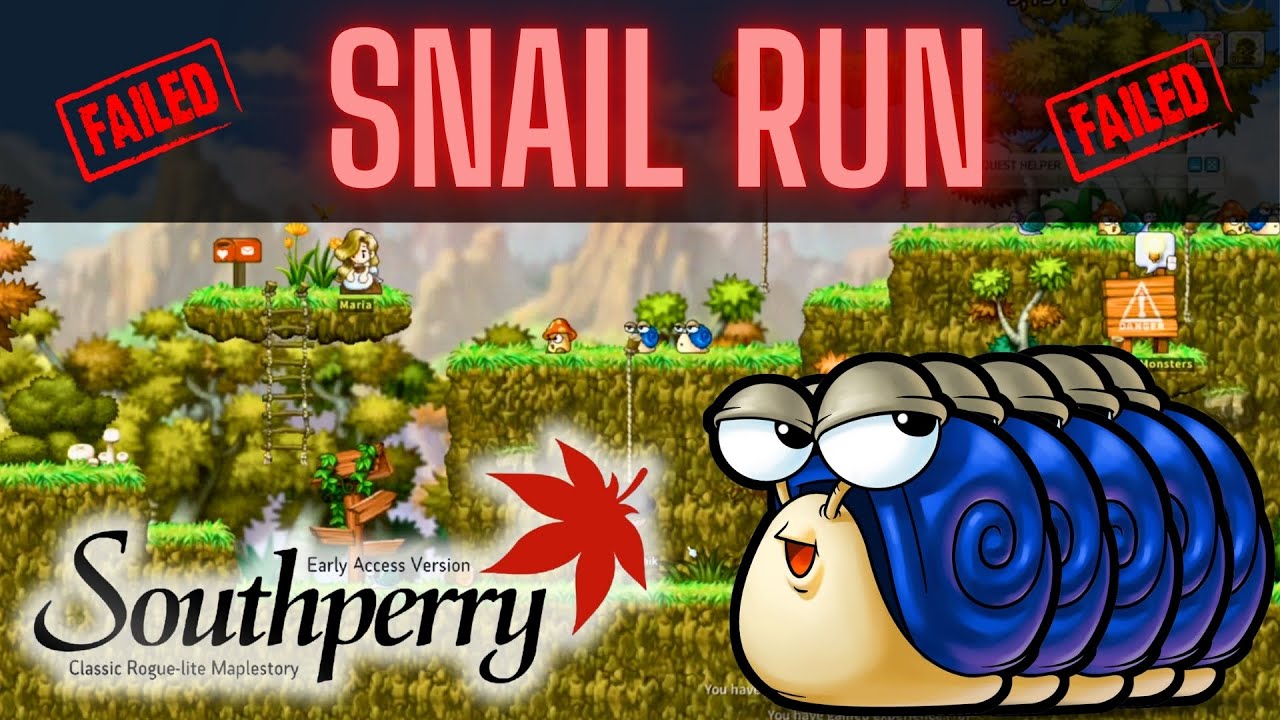 Southperry MapleStory: The Ultimate Snail Run FAILS - YouTube