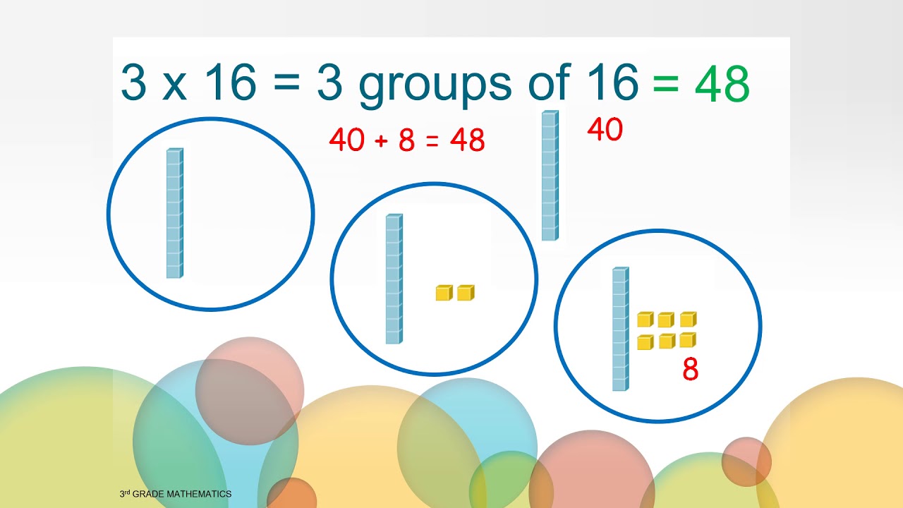 Multiplication with Larger Numbers and Base Ten Blocks - Math, Grade 3 ...