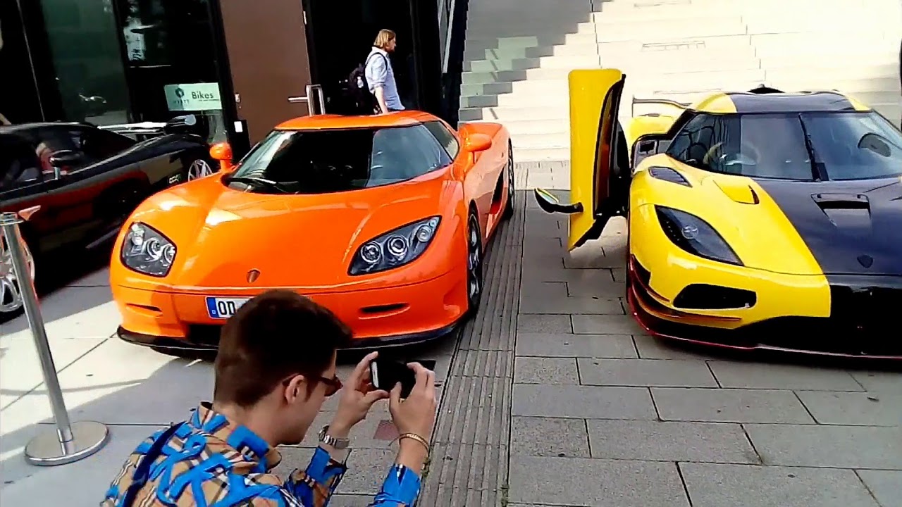 Koenigsegg Agera RS, Agera R, CCXR, CCR and CCX in Düsseldorf - YouTube